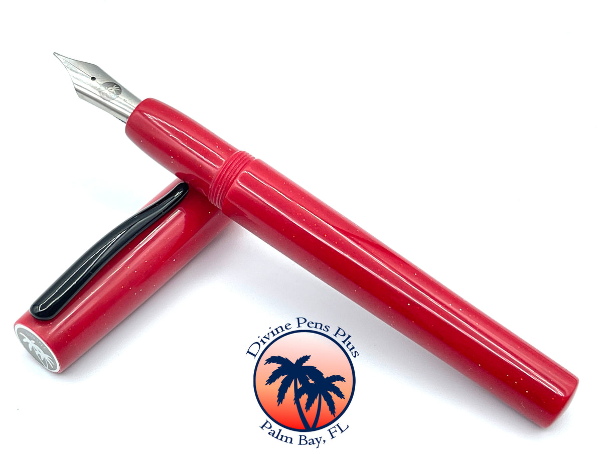 Agape Fountain Pen - "Red Sparkle" – Divine Pens Plus